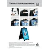 M&T Displays Black Street SignPro Board, Weatherproof A-Frame Sidewalk ...