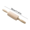 17 Inch Wooden Rolling Pin with Rotating Ergonomic Handle | Dough ...