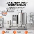 KFFKFF 150L Commercial Milk Pasteurization Machine Automatic Pasteurizer Ice Cream Juice Beer ...