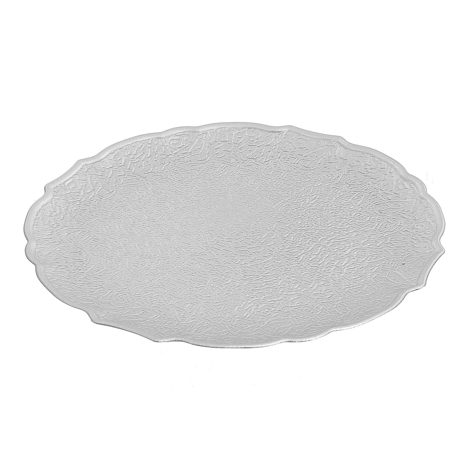 Click here for Ih Casadécor Round Serving Plate (Textured) (Silve... prices