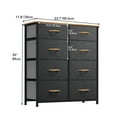 Dextrus Tall Bedroom Storage Dresser, Large 8 Fabric Drawers, Simple ...