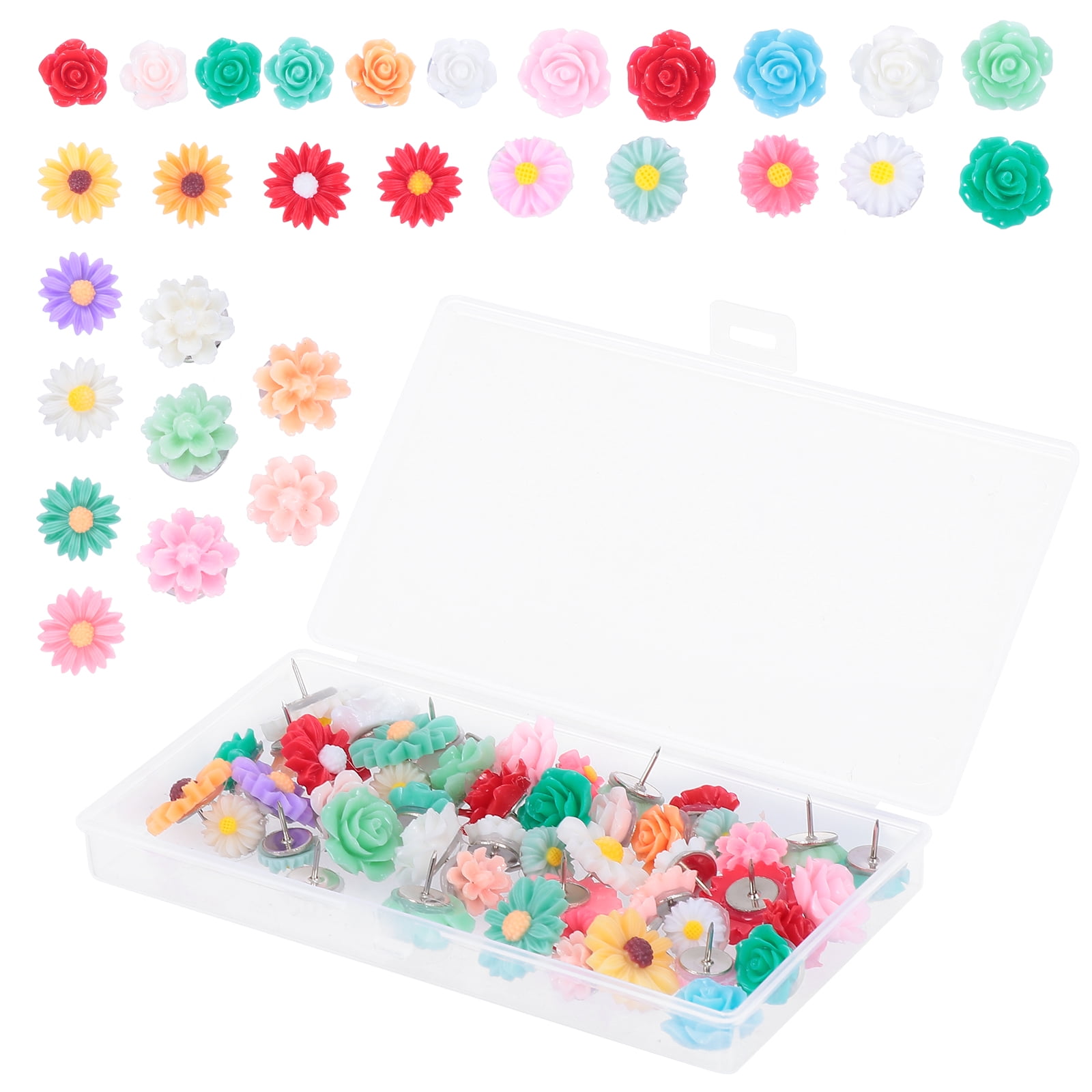 NUOLUX Decorativepushpins Board Flower Cork Tacks Push Floretcorkboard ...