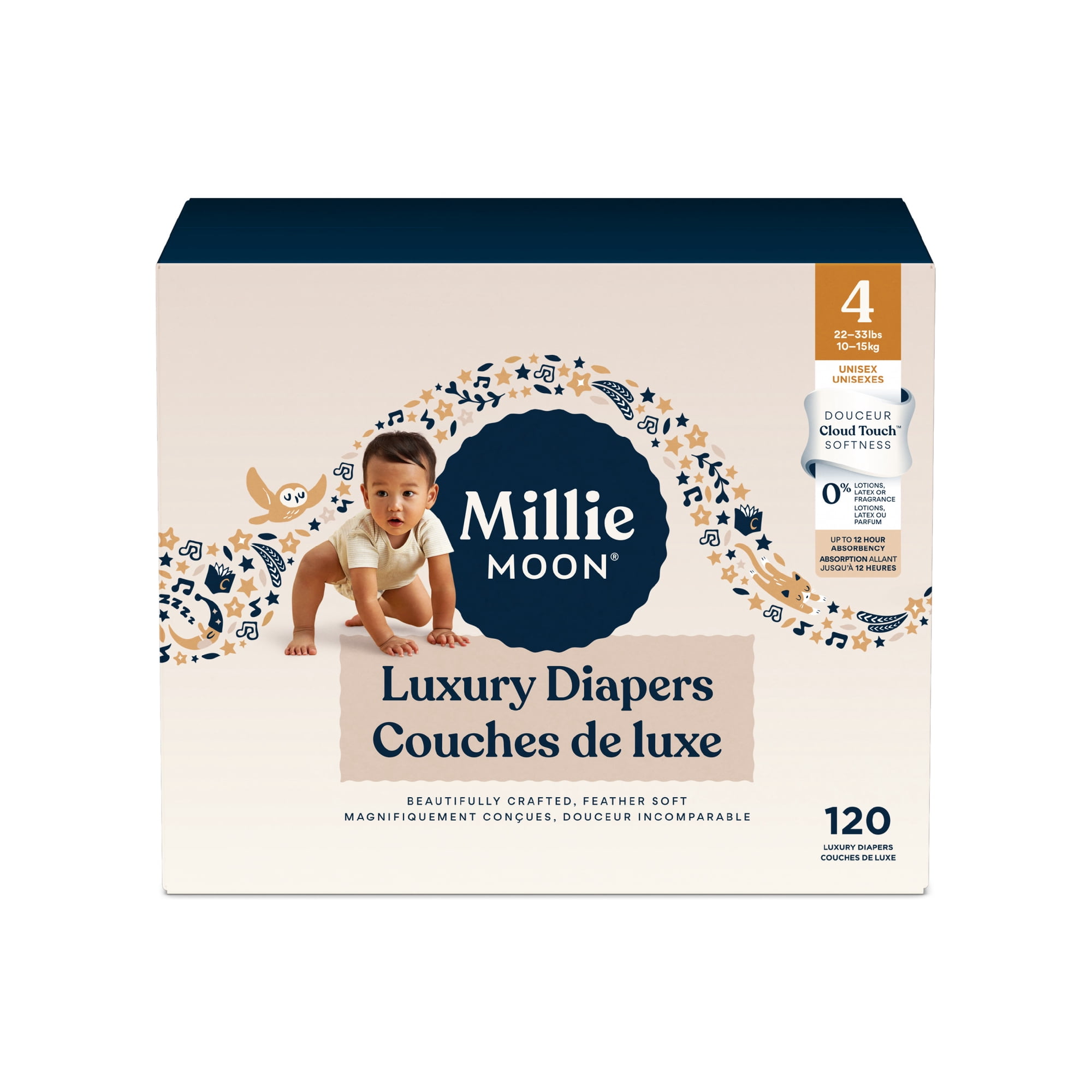 Click here for Millie Moon Luxury Diapers  Size 4  120 Count prices