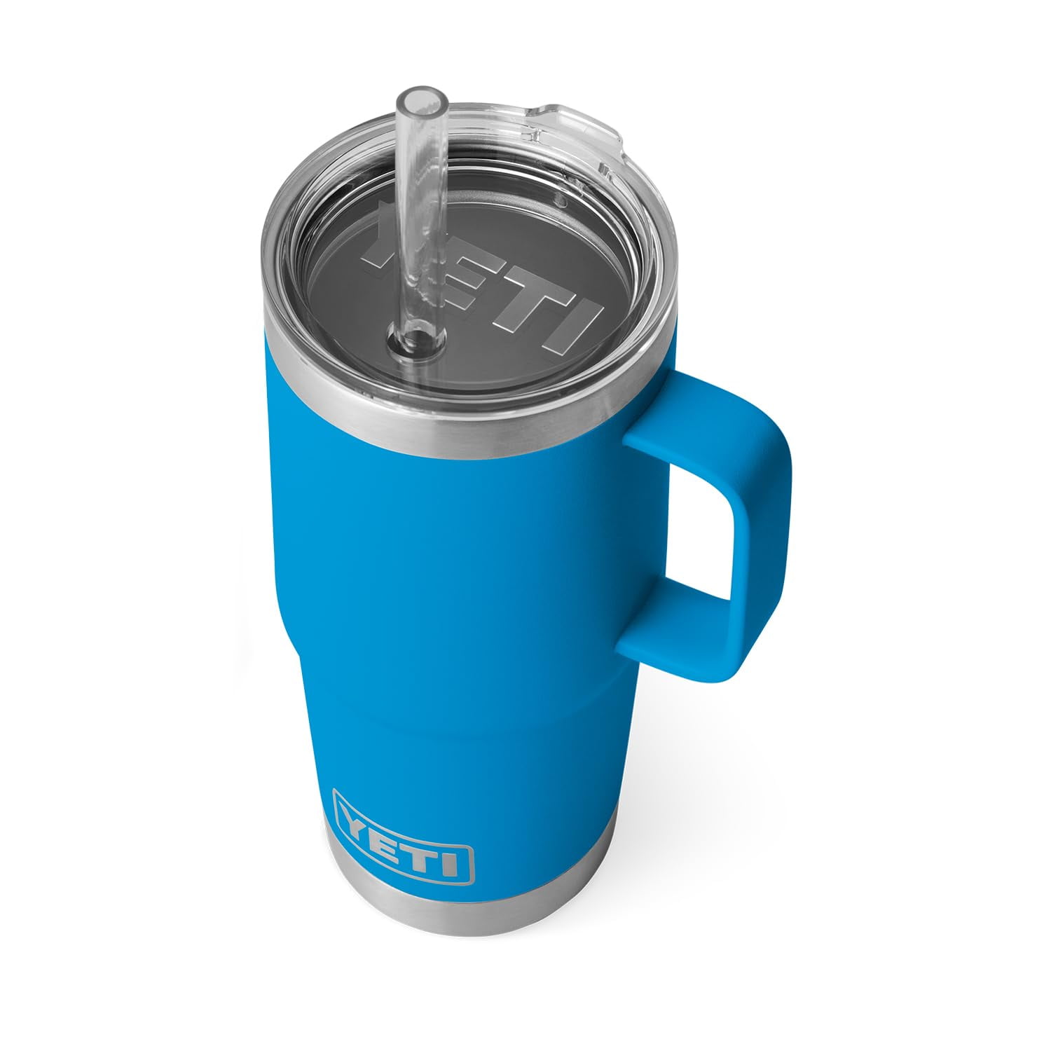 Vaso YETI Rambler de 750 ml con asa y tapa con pajita, color azul ...