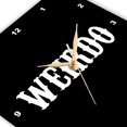 3drose, Weirdo. Fun, Bold, White Lettering on Black Background., 13x13 ...