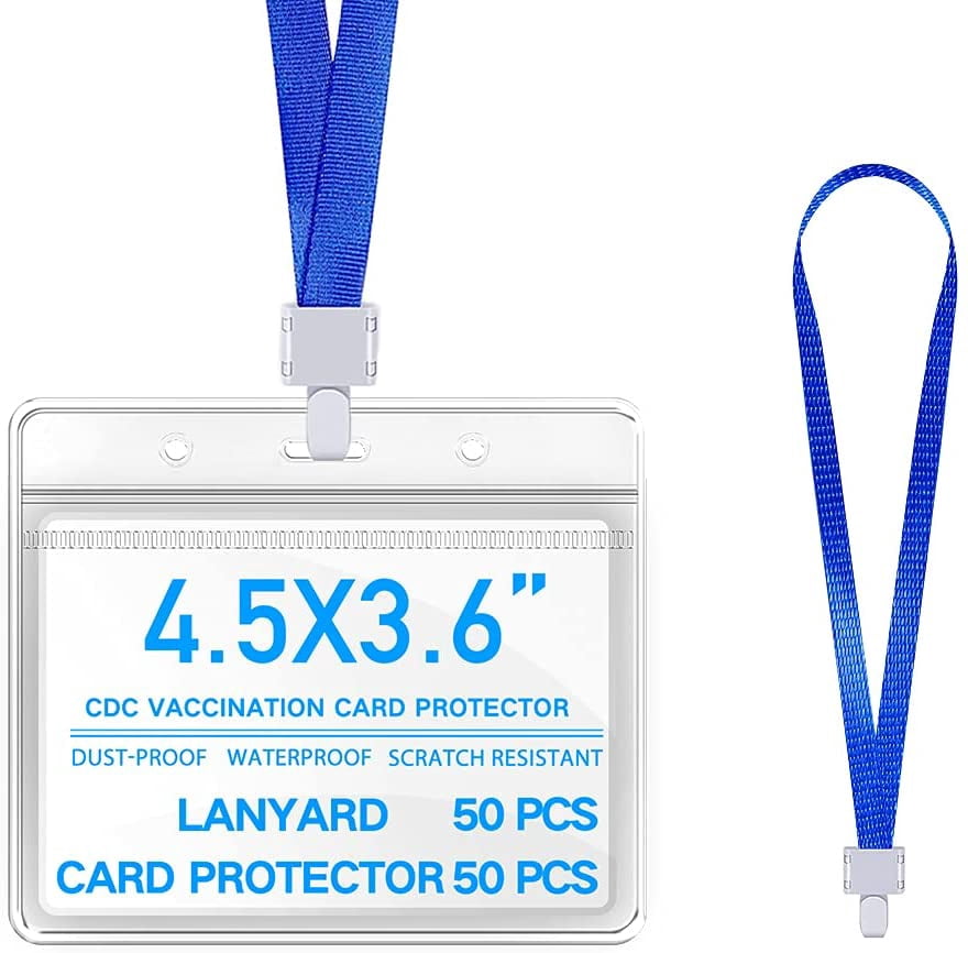 CDC Vaccination Card Holder 4.5" x 3.6" Covid Vaccine Card Protector ...