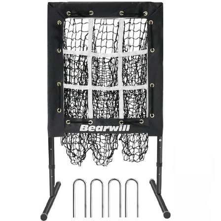 PowerNet 8x8 XLP PRO Net One Piece Frame Heavy Tee Strike Zone Training ...
