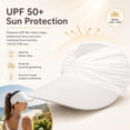 Borikise Women's UPF 50+ UV Protection Sun Visor Hat, Foldable Ponytail ...