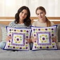 Blue Purple Lemons Throw Pillow Covers 16 x 16 Inch Pillow Covers Set ...