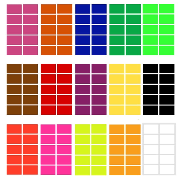 Royal Green Colored Labels ( 50mm x 31mm) Rectangle Stickers in 15 ...