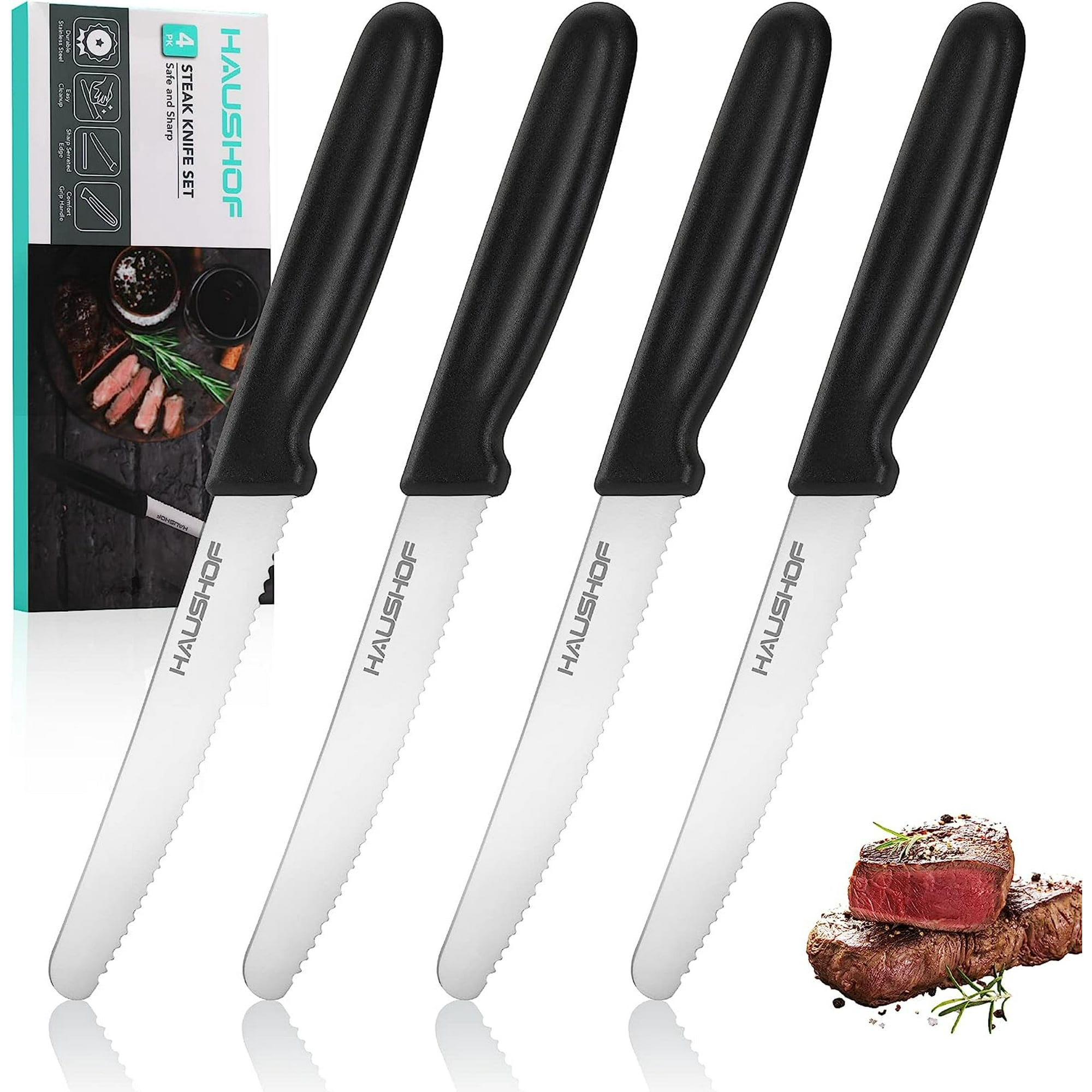 Click here for Hsmeiegadovf Haushof Steak Knives Set Of 4  Sharp... prices