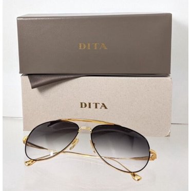 Dita LXN-EVO DT DTS403 Metal Unisex Navigator Sunglasses Matte Black/Yellow Gold 54mm Adult ...