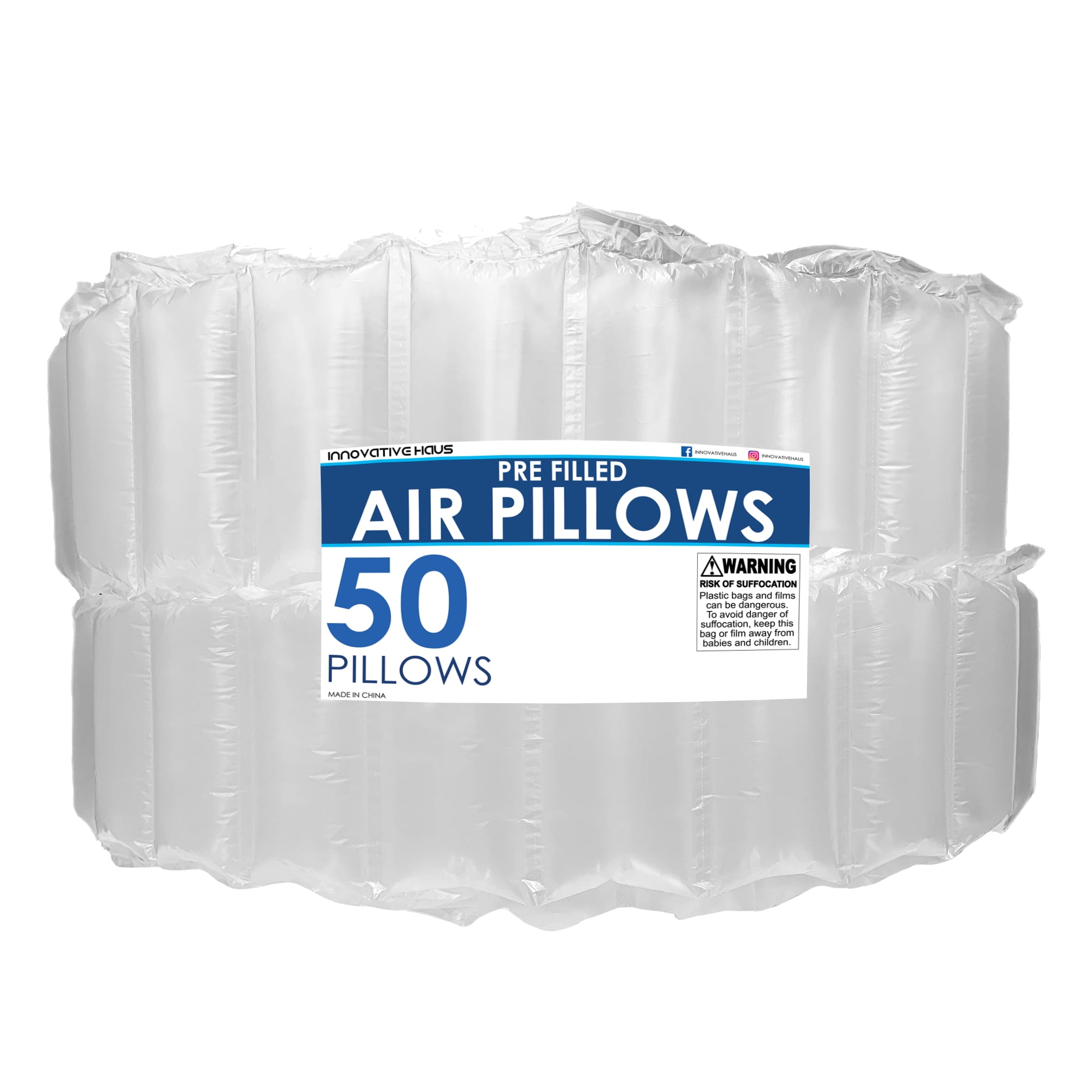 Innovative Haus 50 Count 4x8 Air Pillows for Filling Void in Package ...
