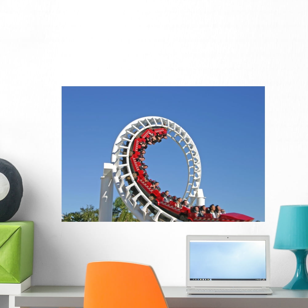 Roller Coaster 4 Wall Mural by Wallmonkeys Peel and Stick Graphic (24 ...