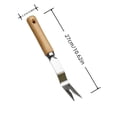 Stainless Steel V-Shaped Weeder Tool with Wooden Handle, Manual Weed ...