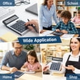 Comix 12-Digits Desk Basic Calculator,Large LCD Display, Solar Battery ...