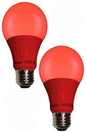 Sleeklighting Red LED Light Bulb, A19 E26 Base Lightbulb 3-Watt Energy ...