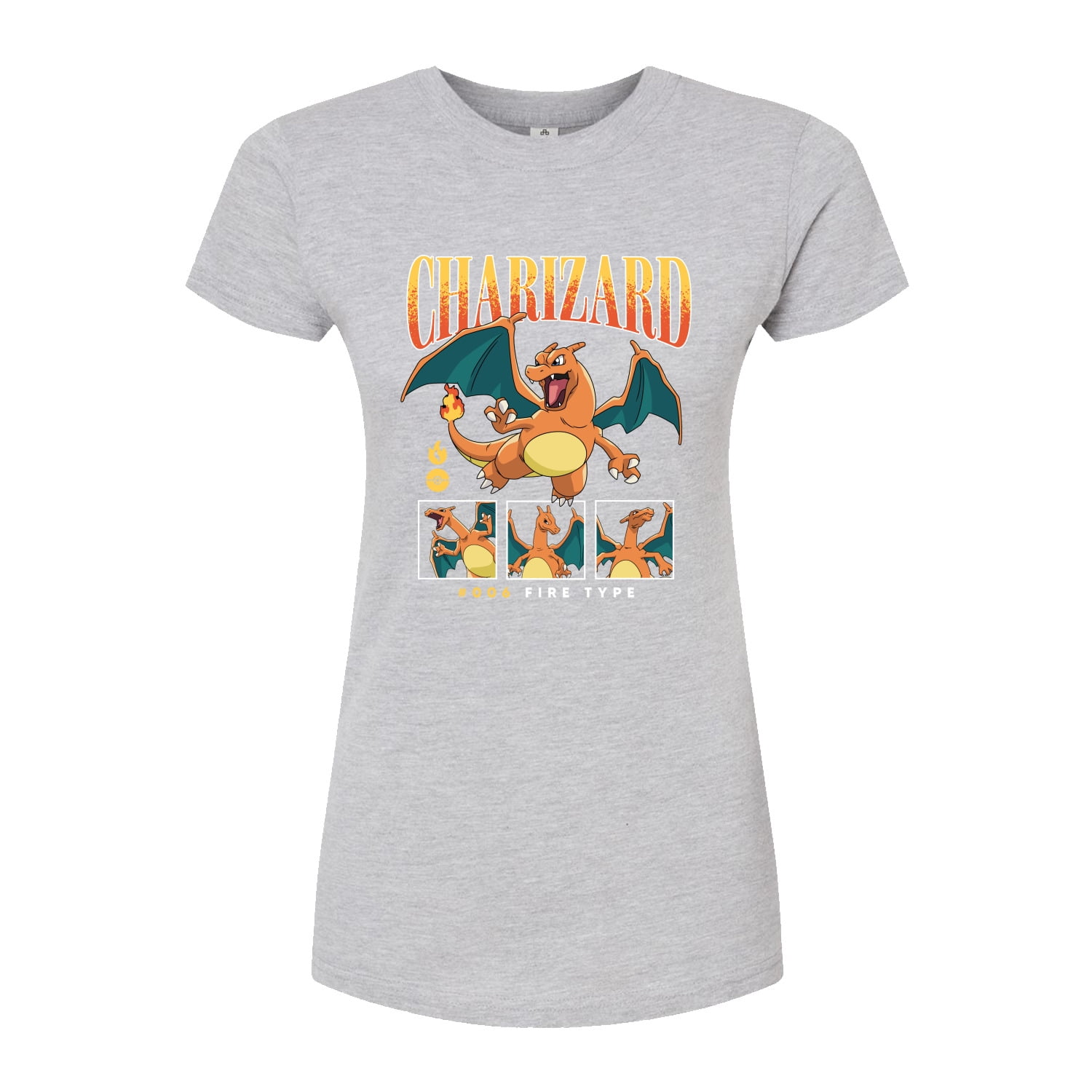 Pokémon - Charizard Multiple Poses - Juniors Fitted Graphic T-Shirt - Walmart.com