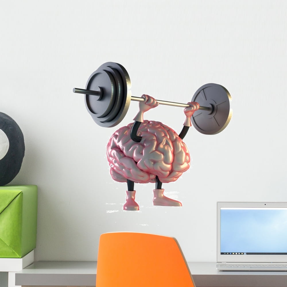 Brain Wall Mural by Wallmonkeys Peel and Stick Graphic (18 in W x 14 in ...