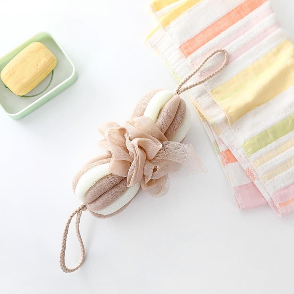 Long Bath Stretchable Braided Mesh Exfoliating Loofah Back Scrubber ...