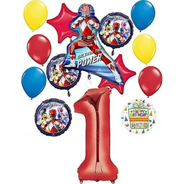 Power Rangers Birthday Party Supplies Unleash the Power Balloon Bouquet ...