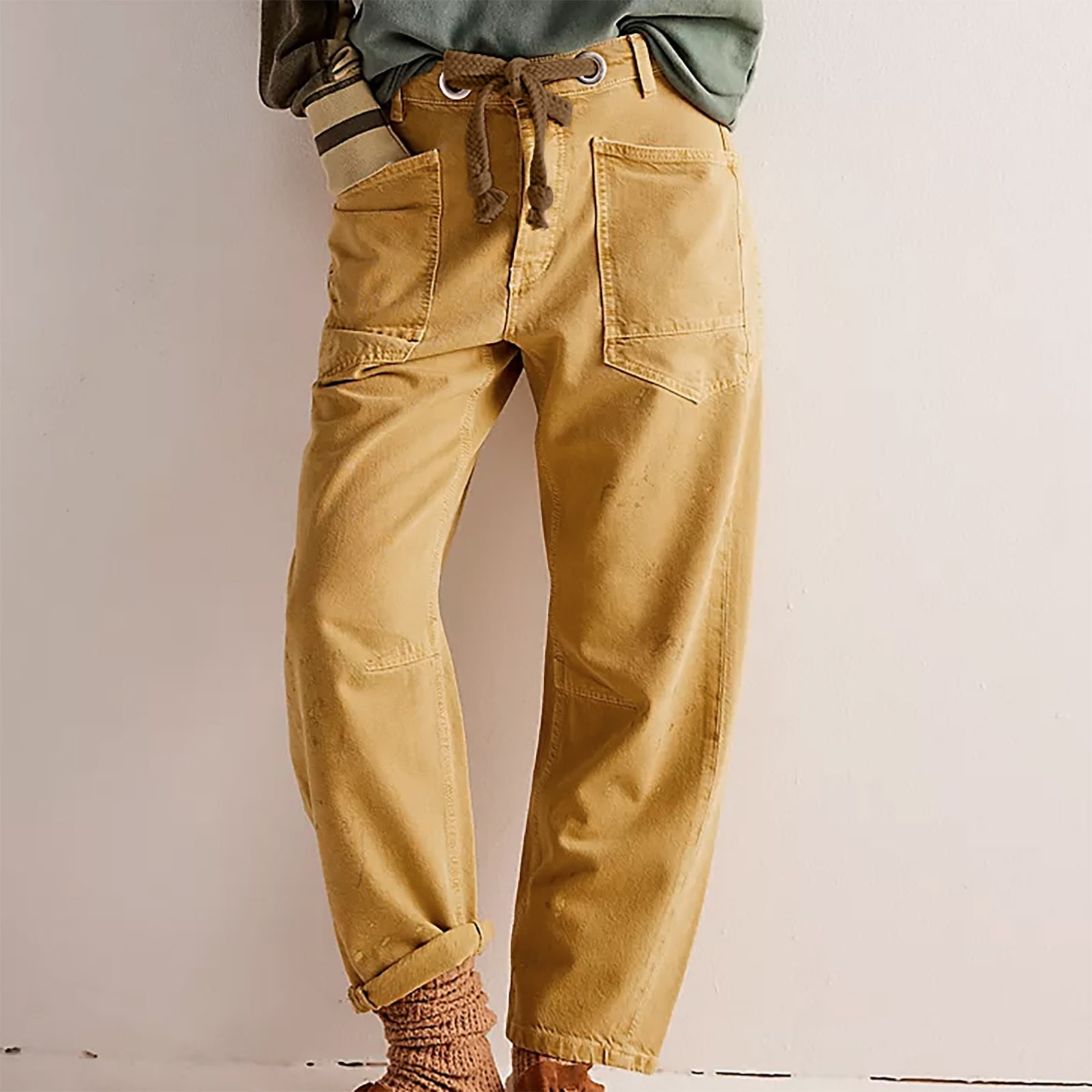 Click here for Fartey Cargo Jeans For Women Trendy Solid Color Hi... prices