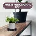 BESTYASH Round Wood Stand for Plant Support and Vase Display Light ...