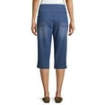 Time and Tru Women's Woven Pull On Capris - Walmart.com