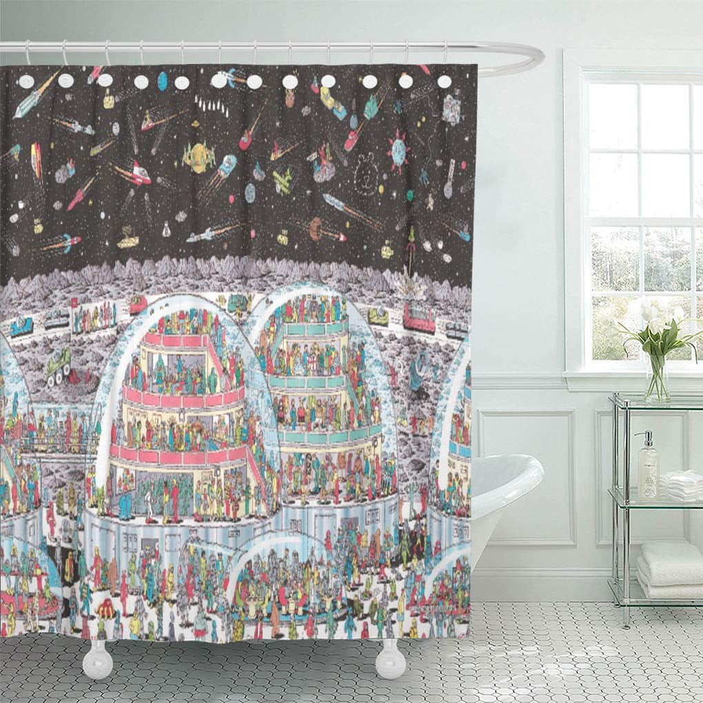 CYNLON Red Wheres Where Waldo in The Wally Childrens Books Bathroom ...