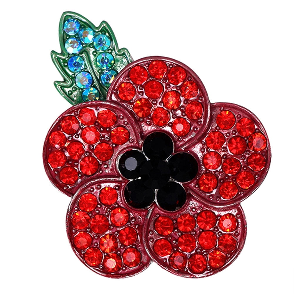 Click here for Generic 5pcs Poppy Badges Pin Brooch Crystal Ename... prices