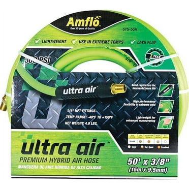 Amflo 12-50E Polyurethane Air Hose, 1/4" x 50', Blue - Walmart.com