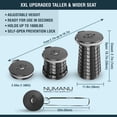 NUMANU Heavy Duty XXL Collapsible Stool 19.7" Portable Seat Cushion ...
