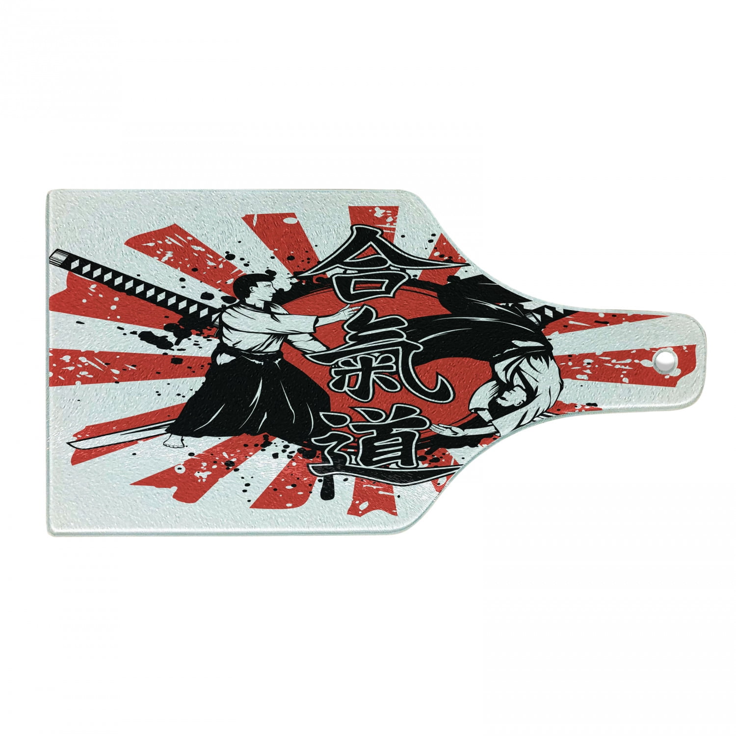 Japanese Cutting Board, Crossed Samurai Hieroglyph Background 2 Ronin ...