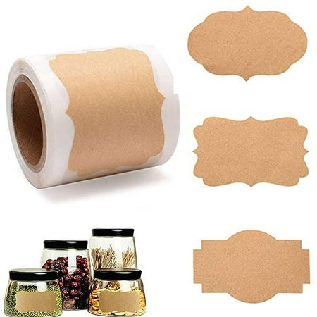 Starlight-300 Pieces Vintage Kraft Label, Self Adhesive Labels, Kraft ...