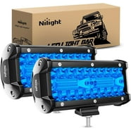 Nilight 12Inch LED Light Bar Blue Triple Row 240W Spot & Flood Combo 30000LM Driving Boat Led ...