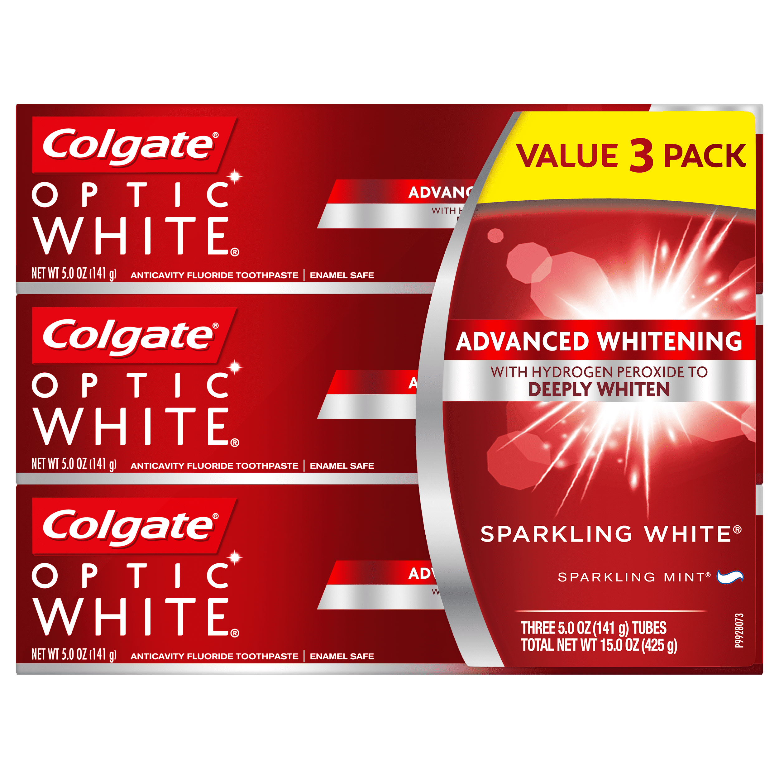 Colgate Optic White Whitening Toothpaste, Sparkling White - 5 Ounce (3 ...