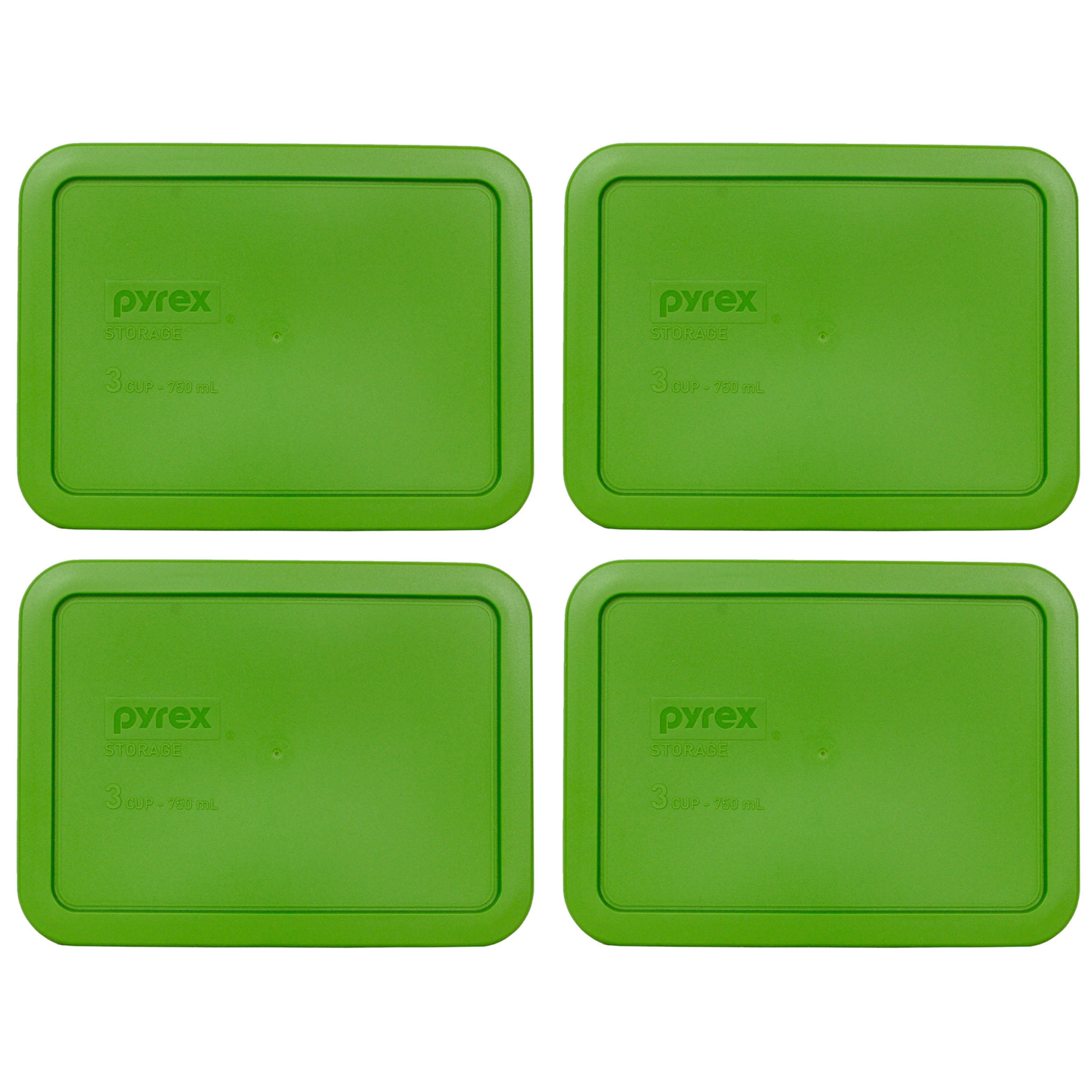 Pyrex 7210-PC Lawn Green Food Storage Replacement Plastic Lid Cover (4 ...