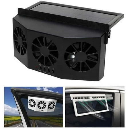 TOTMOX Solar Powered Car Exhaust Fan, 3 Cooler Car Fan Solar Energy ...