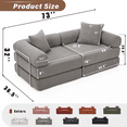 Modular Sofa Bed for Apartment, Convertible Folding Mattress Sofa ...