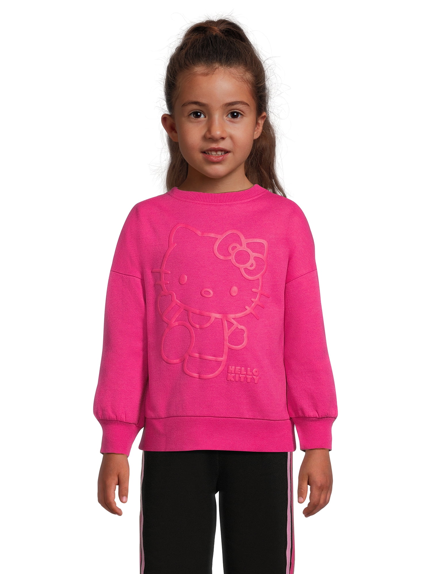 Hello Kitty Girls Sweatshirt With Long Sleeves Sizes 4 16