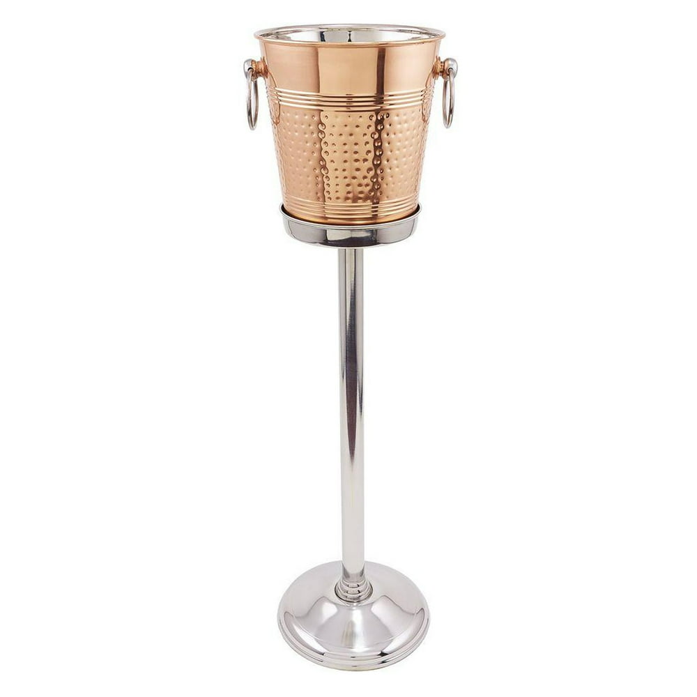 1¼ Gallon Hammered Décor Copper Wine Cooler w/Stand - Walmart.com ...