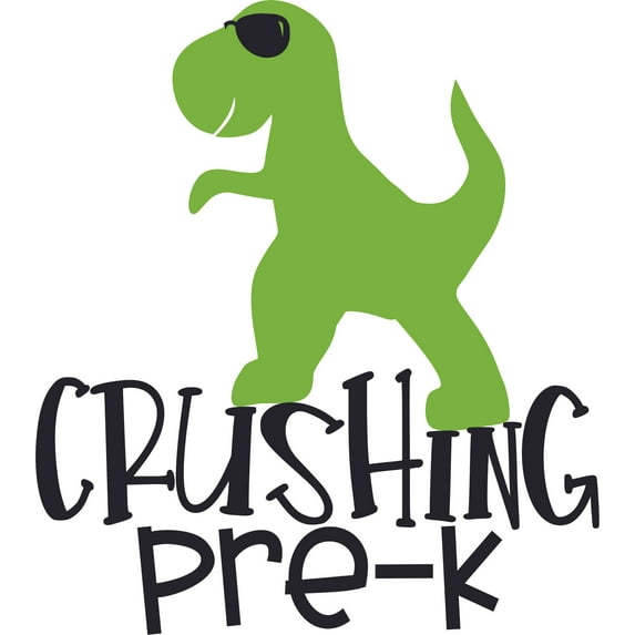 Crushing Pre-K Custom Name Vinyl Wall Decal for Home - Dino Reptile Tar ...