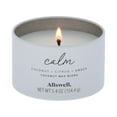 Allswell Calm Coconut Citrus Amber 5.4oz 2-Wick Scented Tin Candle ...