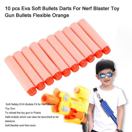 10pcs Eva Soft bullets Darts Blaster for Nerf Toy Gun Bullets Flexible ...