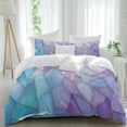 4 Piece Duvet Cover Set Queen, Colorful Glass Splicing Art Soft ...
