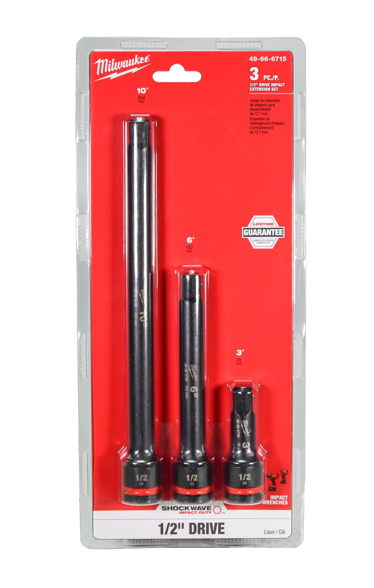 Set de extensión Milwaukee Shockwave Impact Duty 1/2 Drive. | Walmart ...