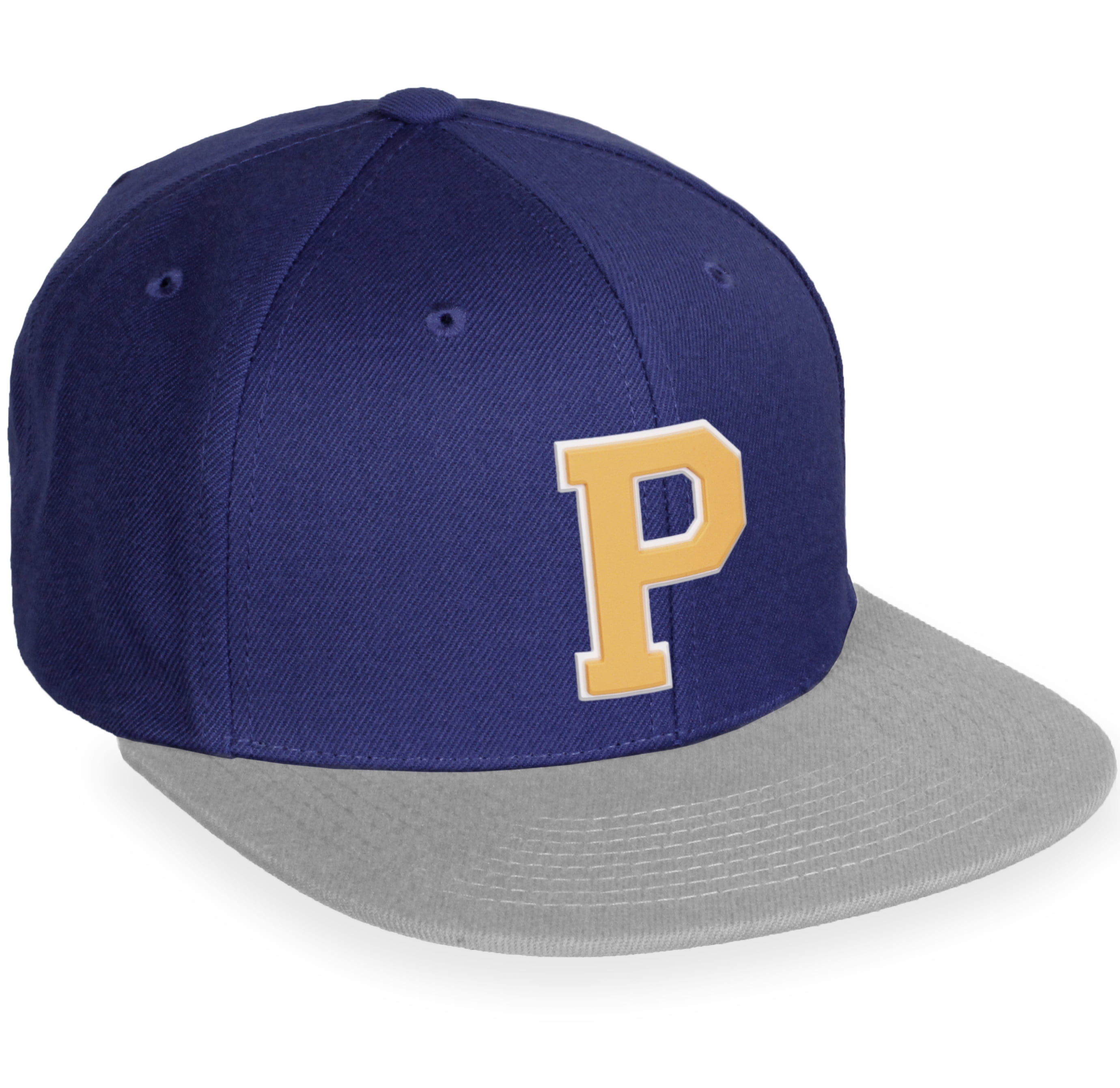 Daxton Classic Snapback White Neon Orange A to Z Letters Flat Bill ...
