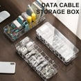 HEVIRGO Cable Storage Box Multi-Grid Dust-Proof Plastic Power Strip ...