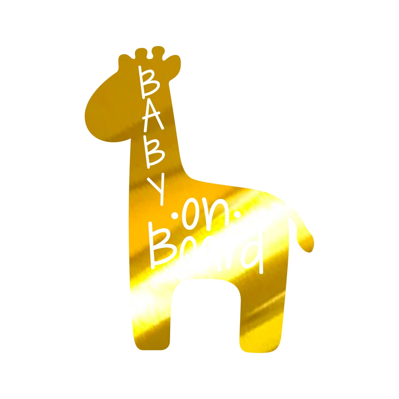 Baby on Board Giraffe Sticker Decal Die Cut - Self Adhesive Vinyl ...