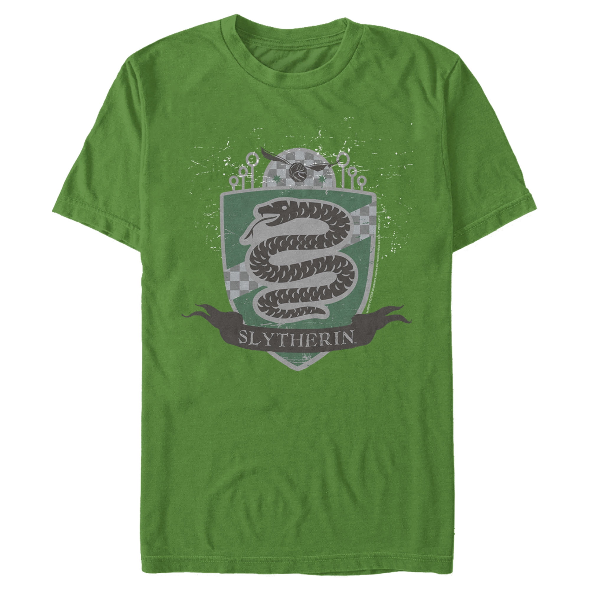 Men's Harry Potter Slytherin House Shield Graphic Tee Kelly Green Large ...